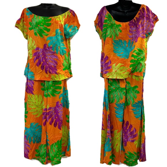 Mamo Howell | Tops | Rare Mamo Howell Vintage Monstera Leaf Hawaiian ...
